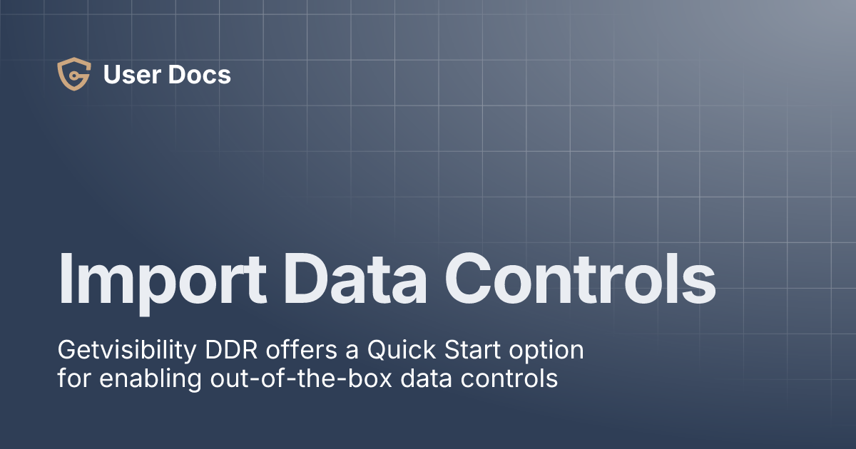 Import Data Controls | User Docs