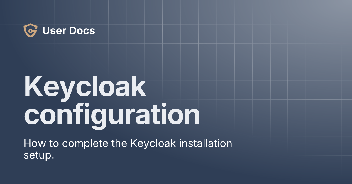 Keycloak configuration | User Docs